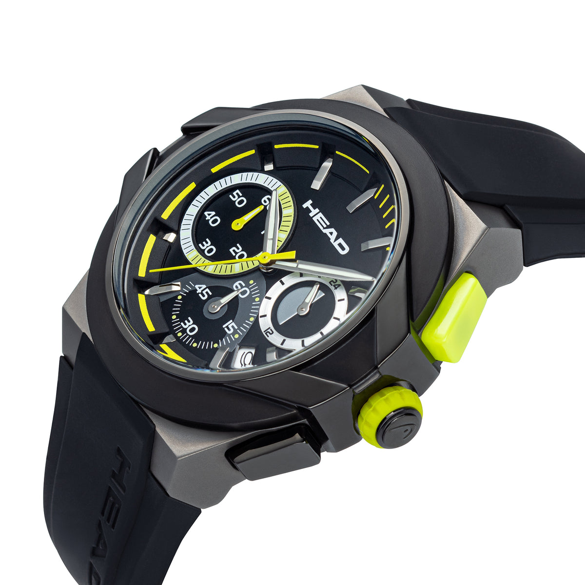 STOCKHOLM 42mm w. black silicon band – Elysee Group -Head Watches